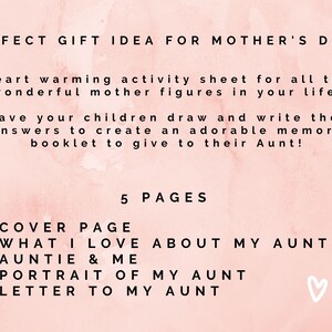All About My Aunt Activity Sheet: Aunt Gift, Memory Booklet (digital ...