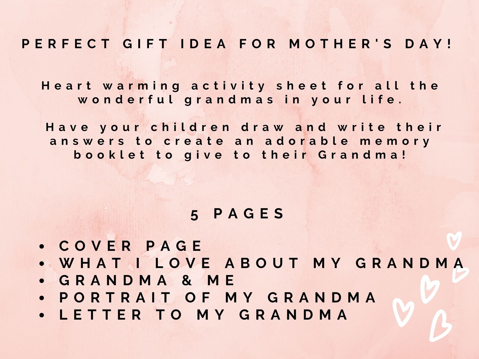 All About My Grandma, Grandmas Mothers Day Packet, Grandma Gift, All ...