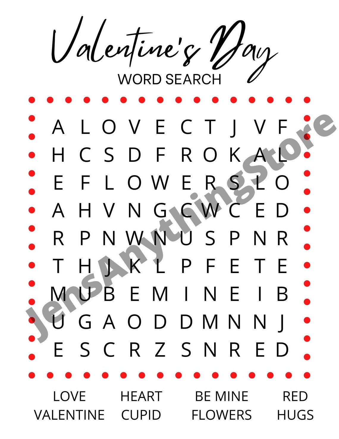 Valentine's Day Printables Worksheets Valentine's | Etsy