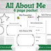 All About Me Packet, Get to Know Me, Classroom, Back to School ...
