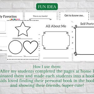 All About Me Packet, Get to Know Me, Classroom, Back to School ...