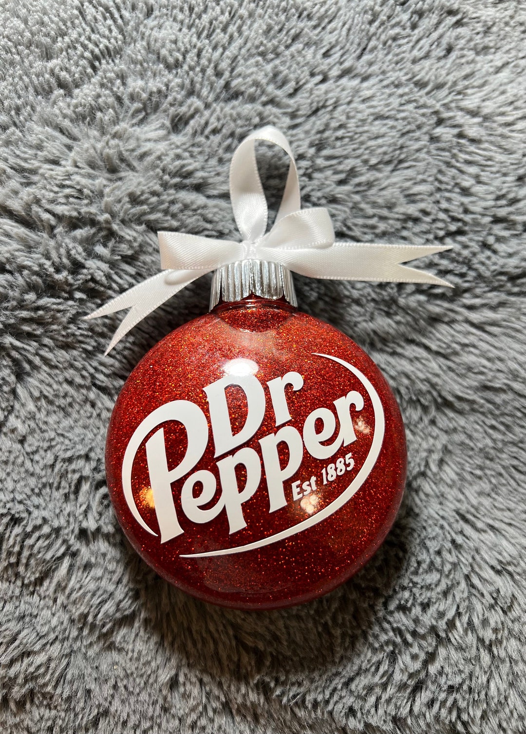 Dr. Pepper Inspired Glitter Ornament - Etsy