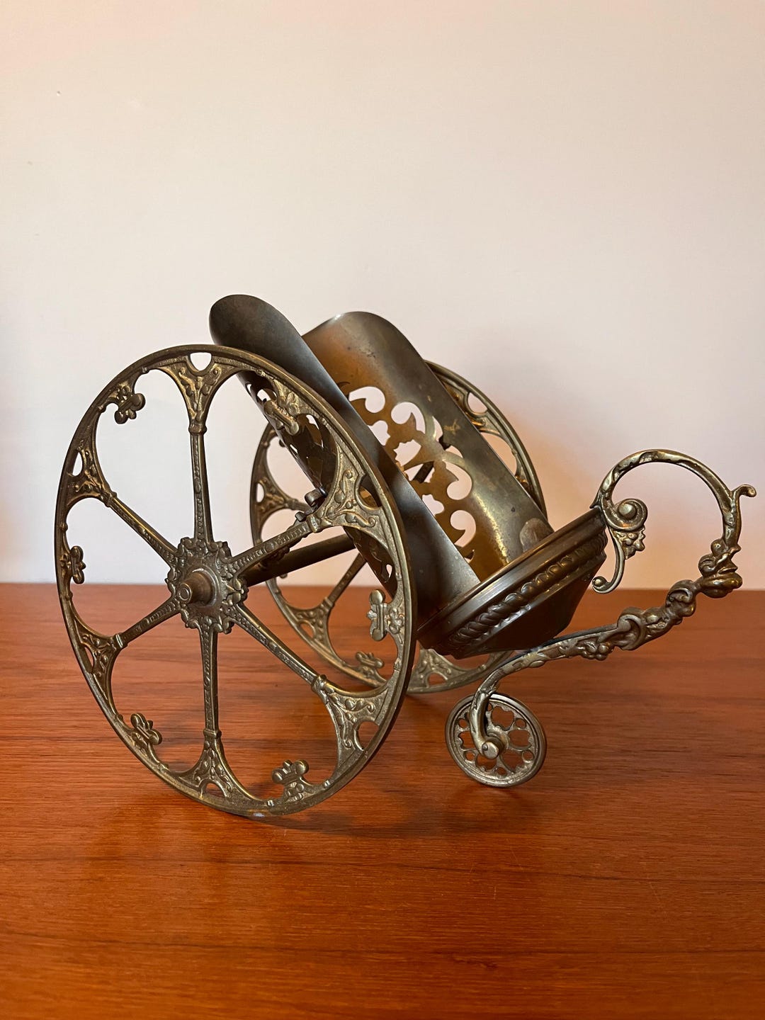 Vintage Brass Champagne Chariot - Ornate Details - Wine Holder - Bottle ...