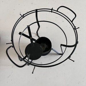 Vintage Brown Stoneware Bean Pot and Ramekin Set Fondue Set Black Metal ...