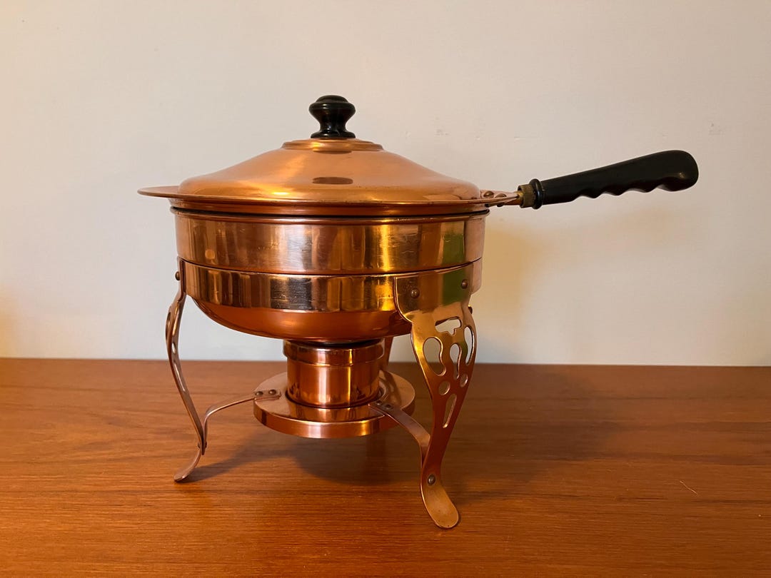 Vintage Copper Chafing Dish Set - Copper Food Warmer - Copper Buffet ...