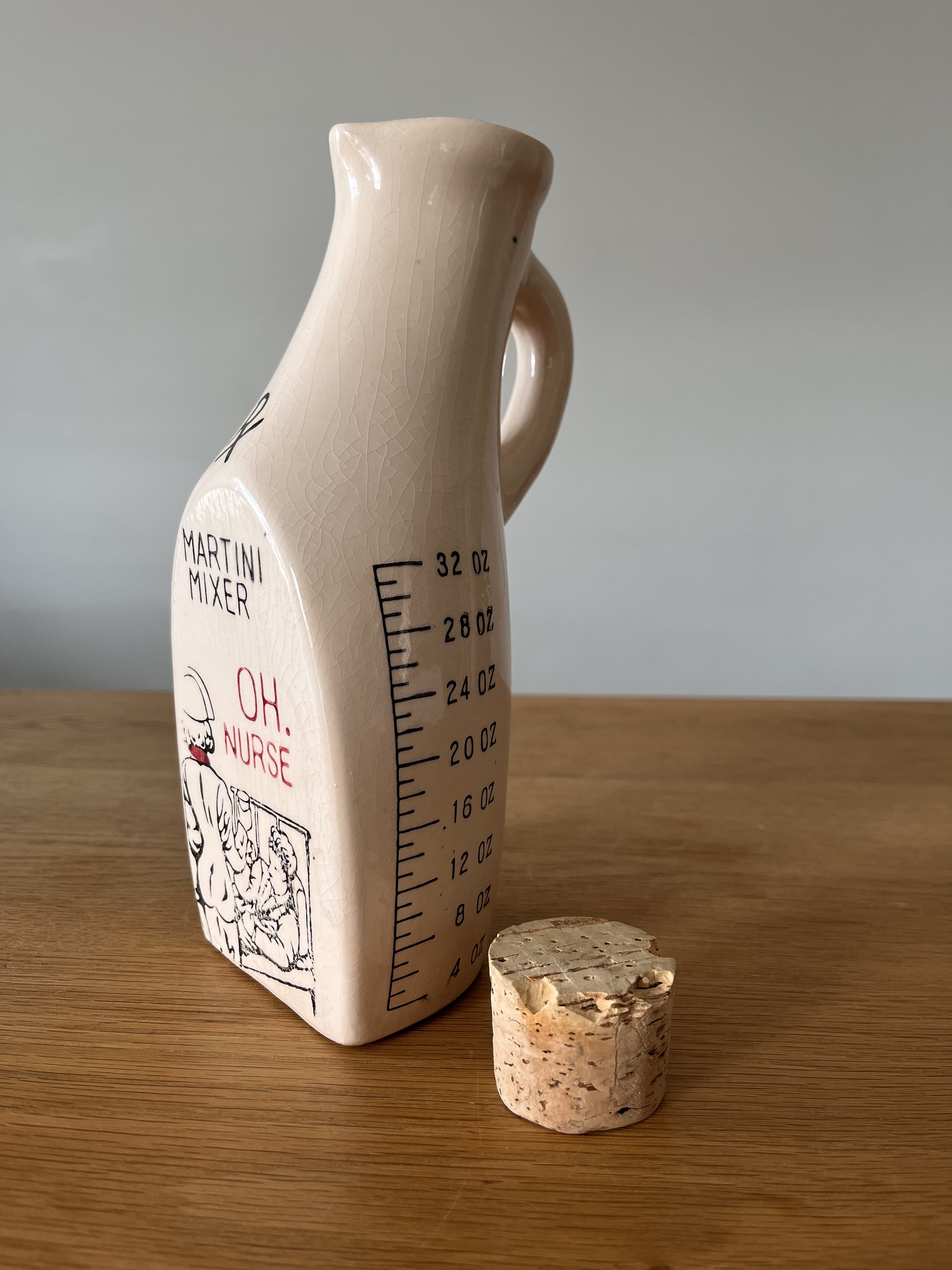 Vintage Ceramic Oh Nurse Martini Mixer - Kitschy Cocktail Mixer ...