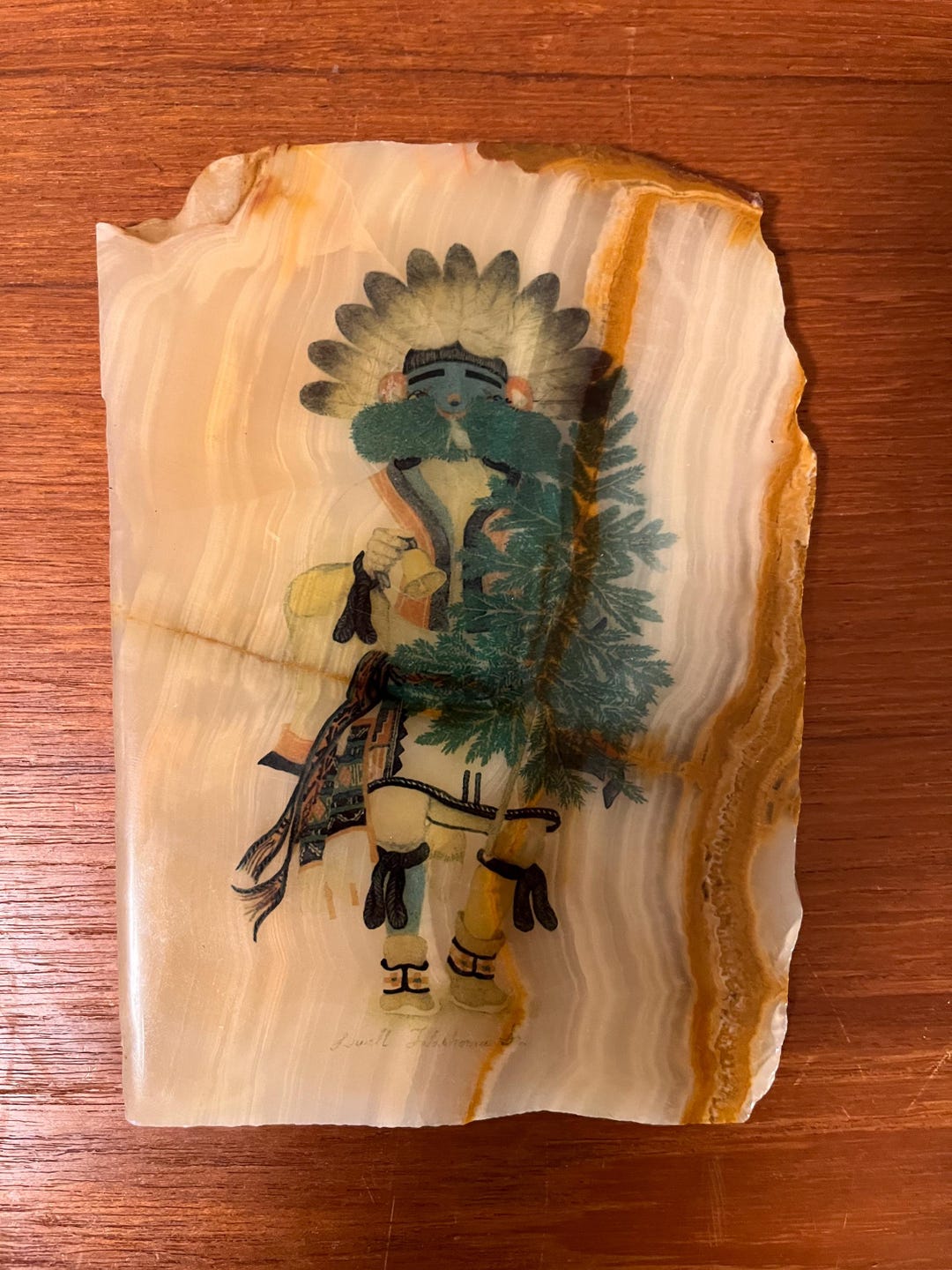 Vintage Hopi Kachina Stone Plaque - Lowell Talashoma Sr Indigenous Wall ...