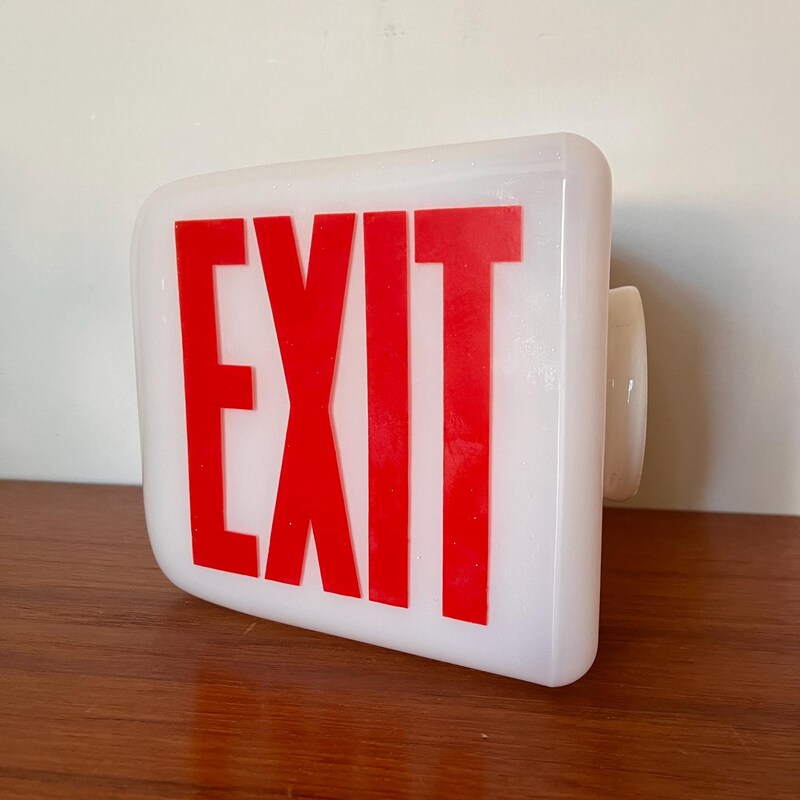 Exit Sign - Etsy UK