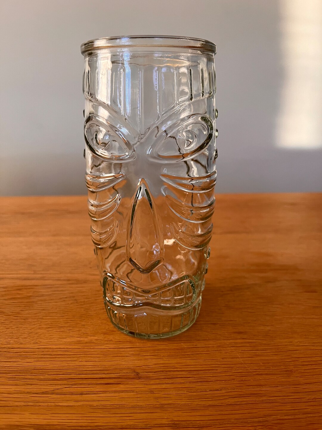 Clear Glass Tiki Cocktail Glass - Tropical Tiki Barware - Hawaiian ...