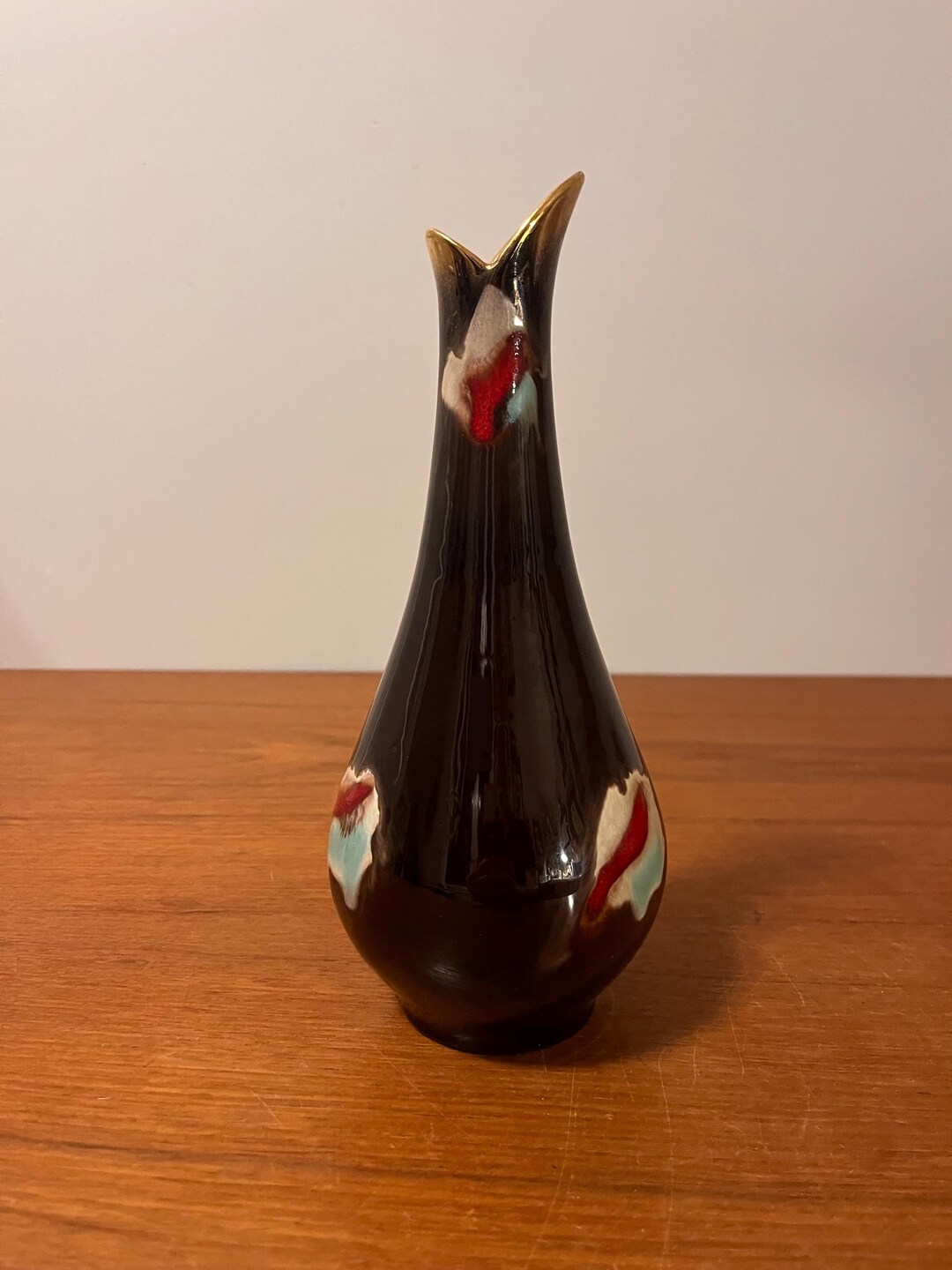 Vintage Carstens Tonnieshof Vase - Peacock Feather Pattern - 472 25 ...