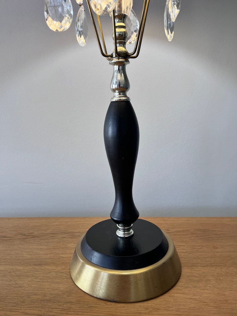 Vintage MCM Table Lamp Red Velvet Shade Floral Embossed - Etsy