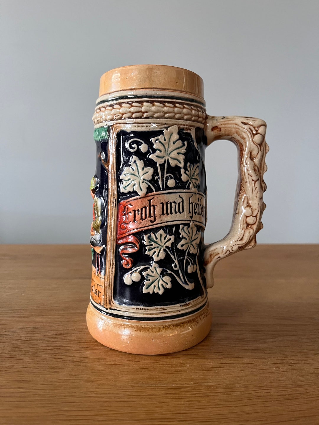 Large Ceramic Beer Stein - Made in Germany - Tankard - Lustreware ...