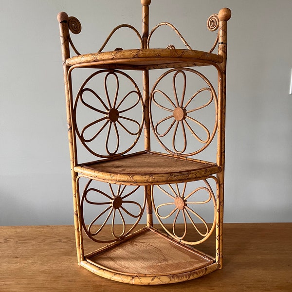 Wicker Corner Shelf - Etsy