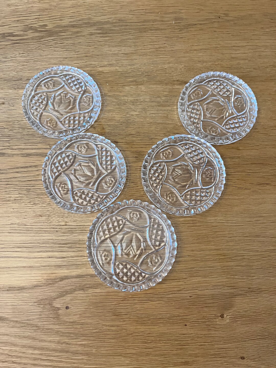 Vintage 60's Yugoslavian Crystal Coasters - Set of 5 - 24% Crystal ...