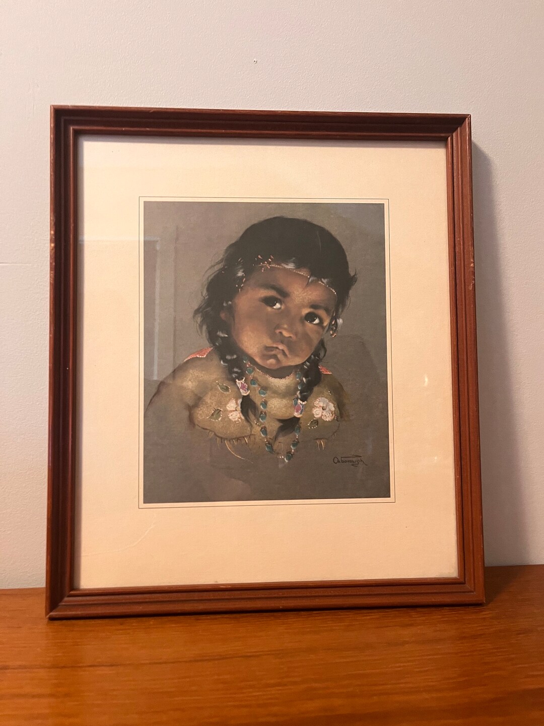 Dorothy Oxborough Art Print - Young First Nations Girl - 1960s - Pastel ...