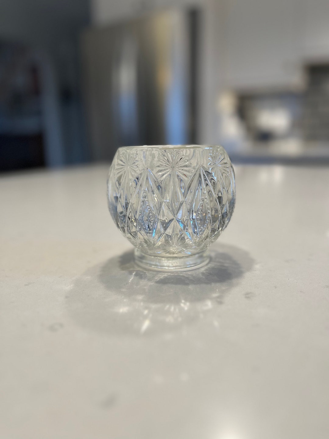 Vintage Avon Diamond Cut Glass Bowl - Etsy