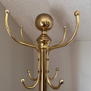 Brass Coat Stand Victorian Industrial Style 12 Hook Hat & Coat Rack ...