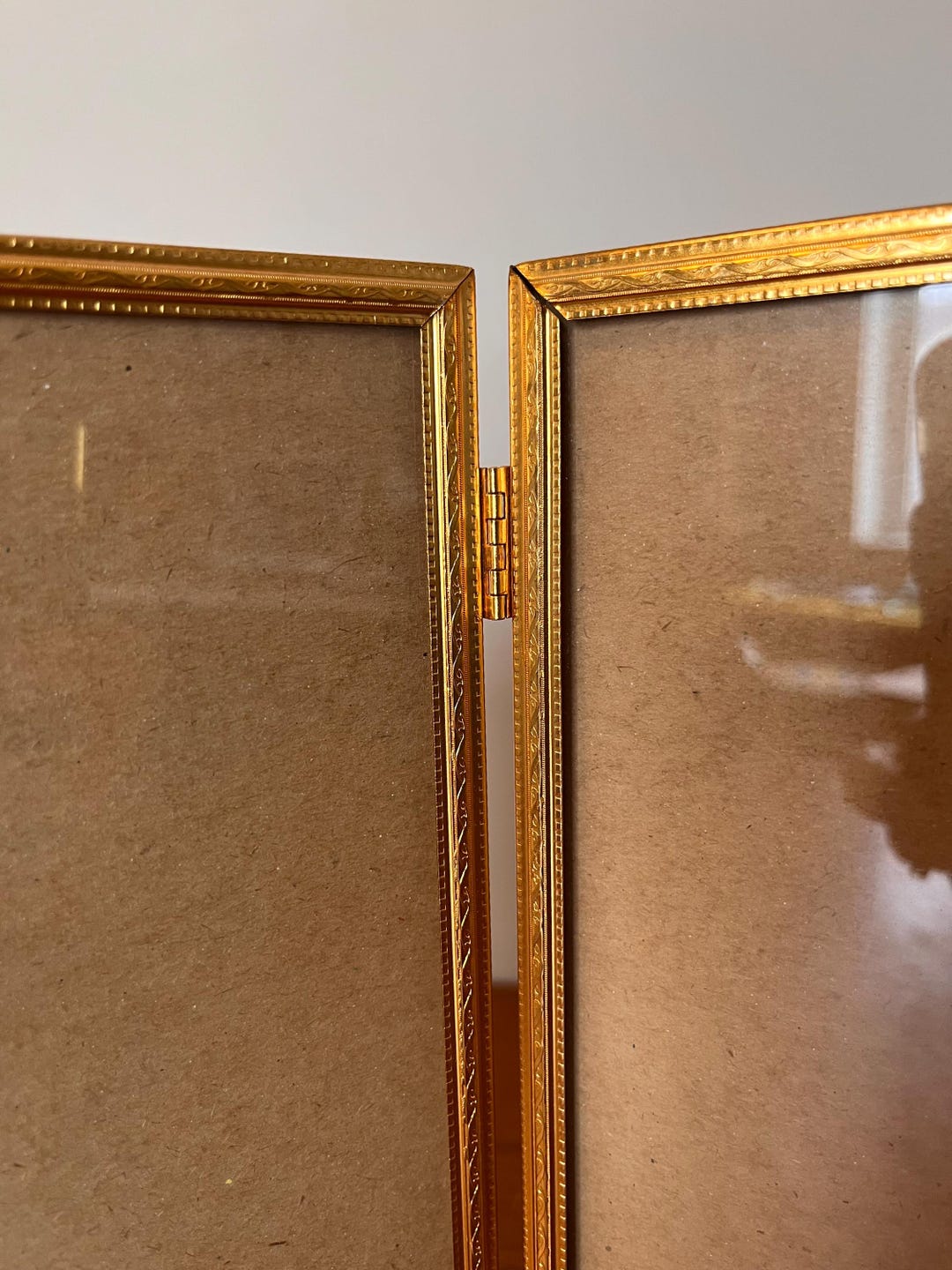 Vintage Brass Bifold Photo Frame - Ornate Mid Century 8x10 - Etsy