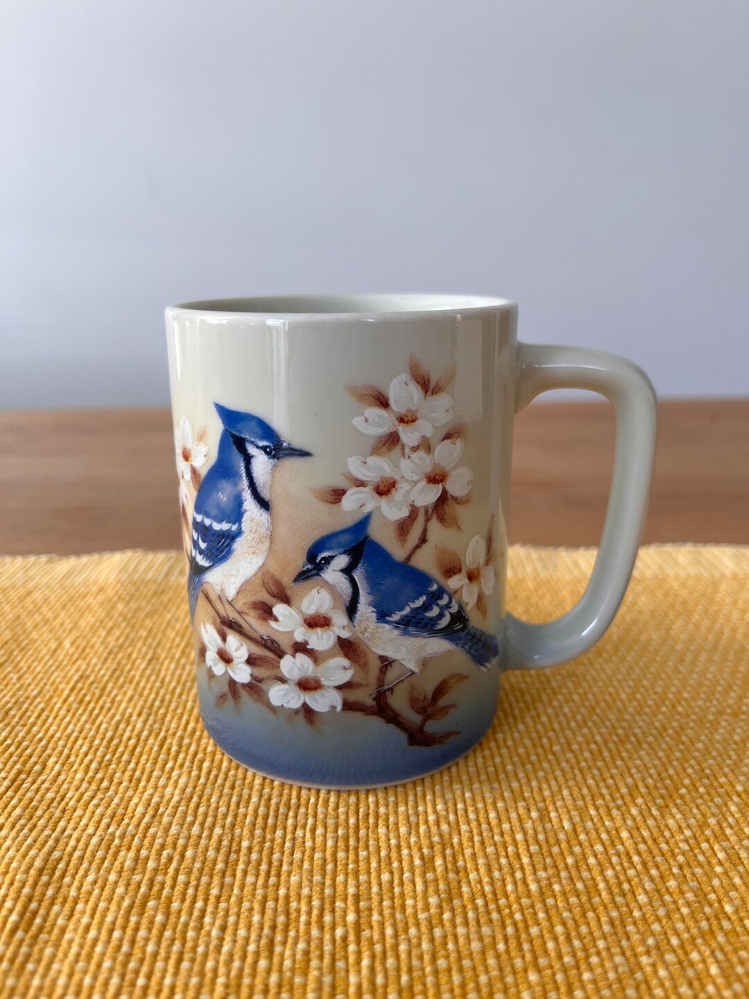 Vintage Otagiri Blue Jay Mug - Boho Kitchen - Bird Mug - Coffee Cup ...