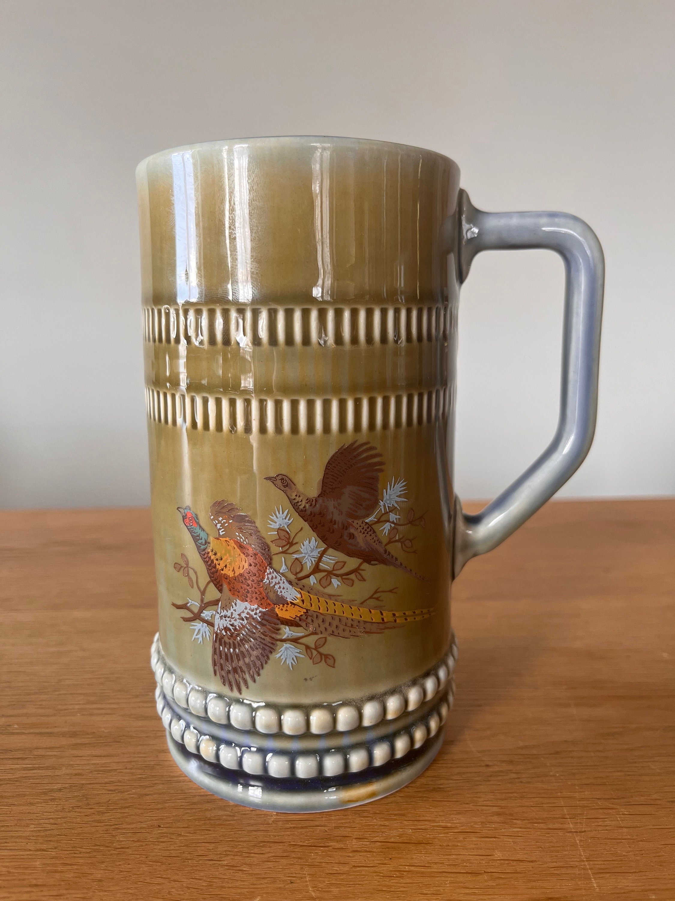 Wade Irish Porcelain Beer Stein - Tankard - Farming Scene - Made in ...