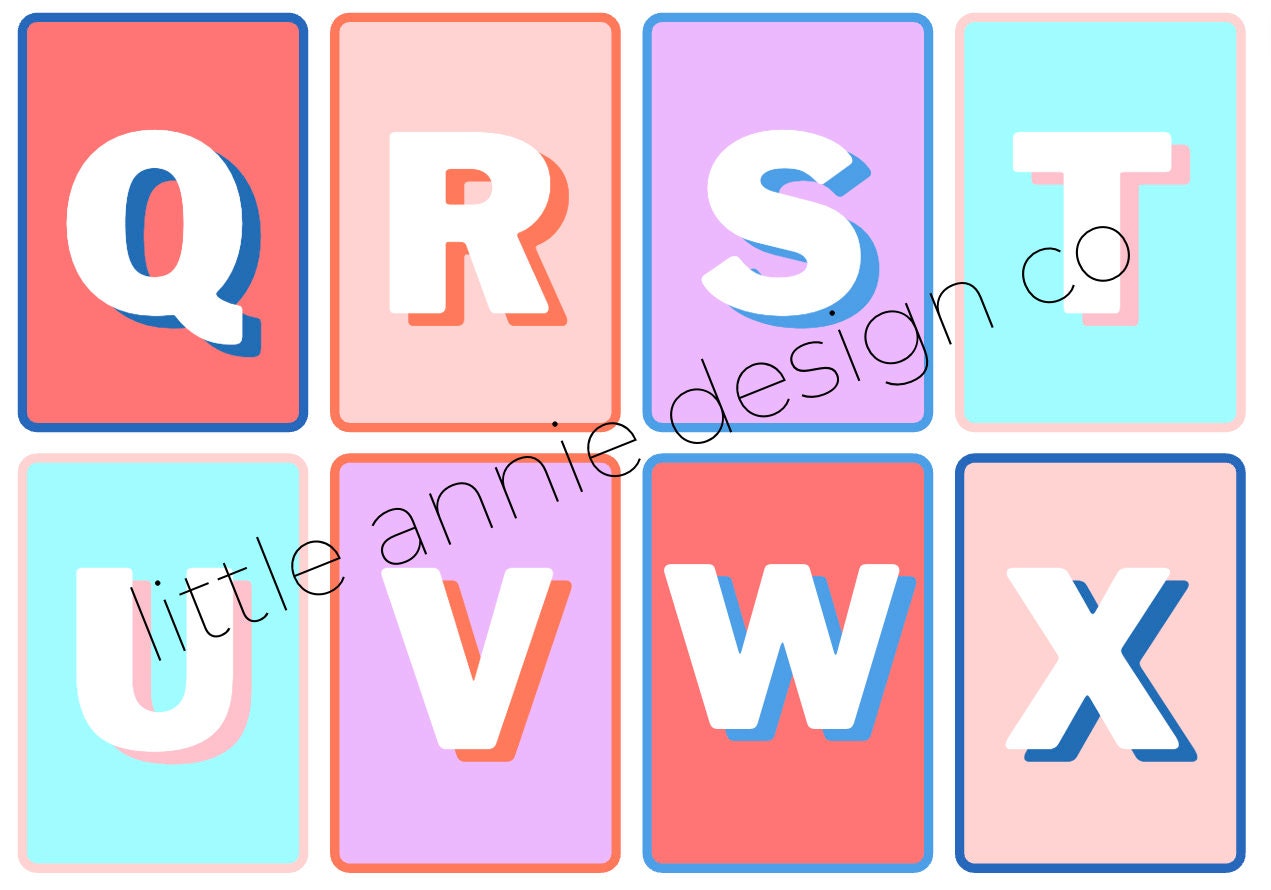 Alphabet Flashcards Digital File - Etsy