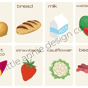 Food Flashcards Digital File - Etsy