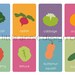 Simple Fruits and Vegetables Flashcards - Digital File - Etsy