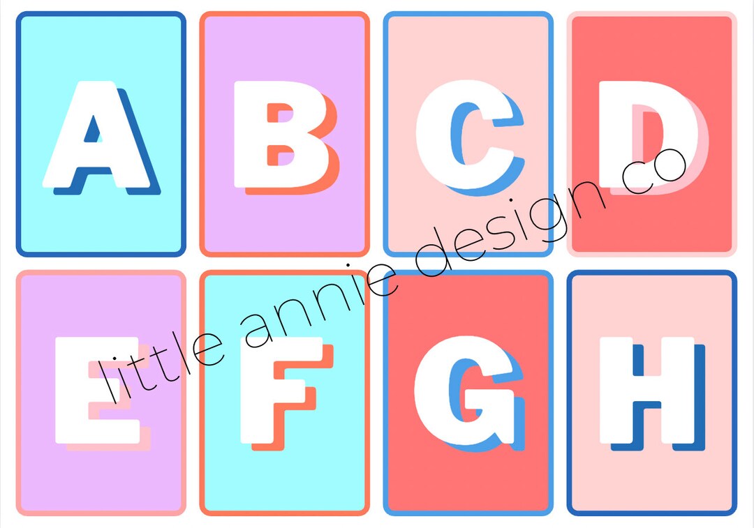 Alphabet Flashcards Digital File - Etsy