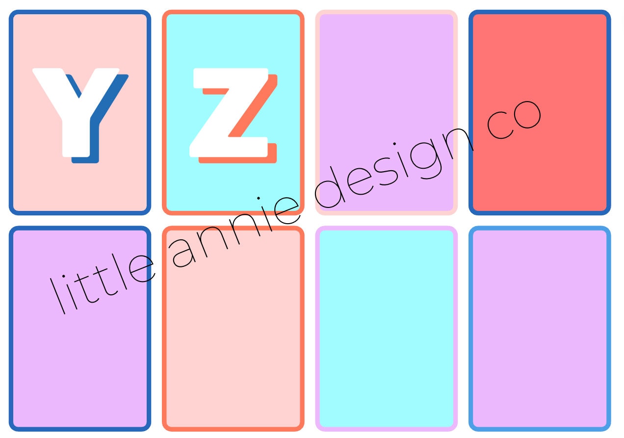 Alphabet Flashcards Digital File - Etsy