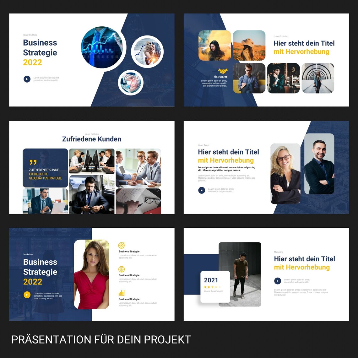 Your Project - Powerpoint Template - 51 Slides + Icon Pack - Etsy