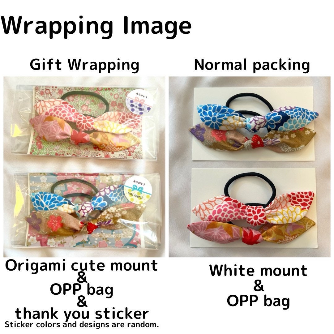 Ribbon Japanese Hair Tie Kimono Fabrics Japan Gifts Holiday - Etsy
