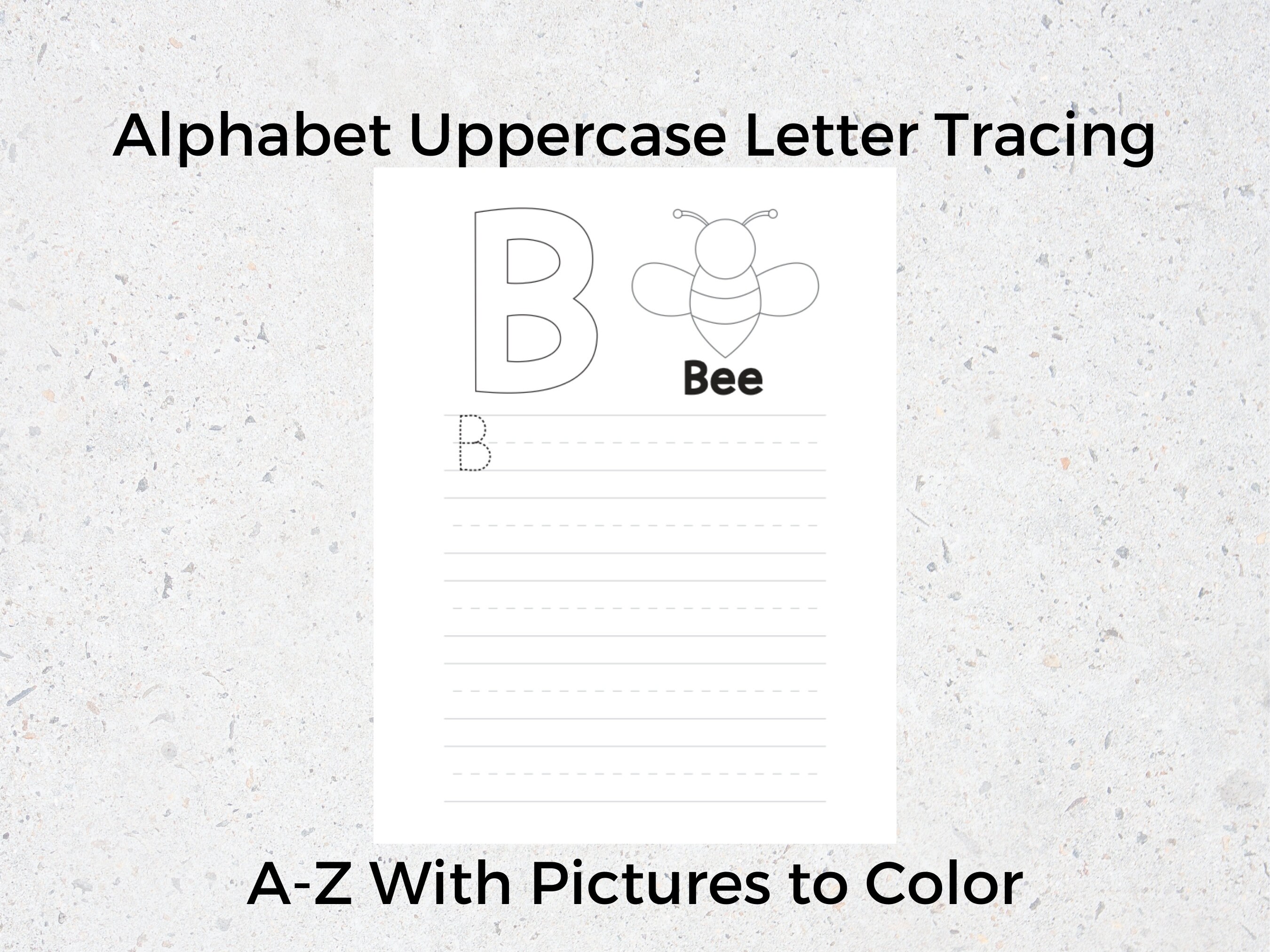 Uppercase Alphabet ABC Tracing Worksheets Coloring Pages Handwriting 26 ...