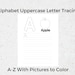 Uppercase Alphabet ABC Tracing Worksheets Coloring Pages Handwriting 26 ...