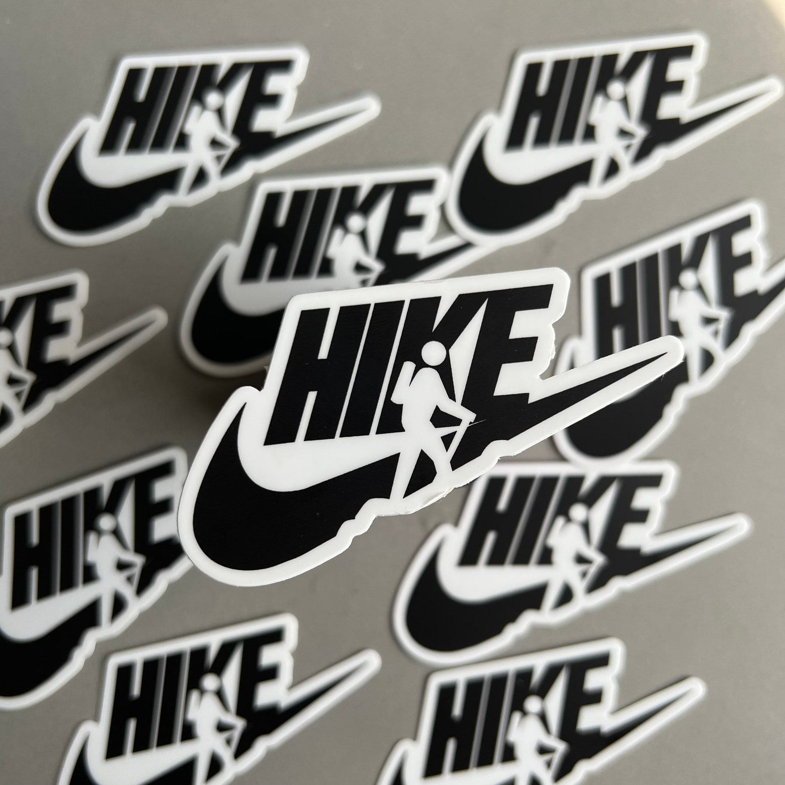 HIKE Hiking Outdoors Nike Parody Sticker Waterproof Die Cut - Etsy