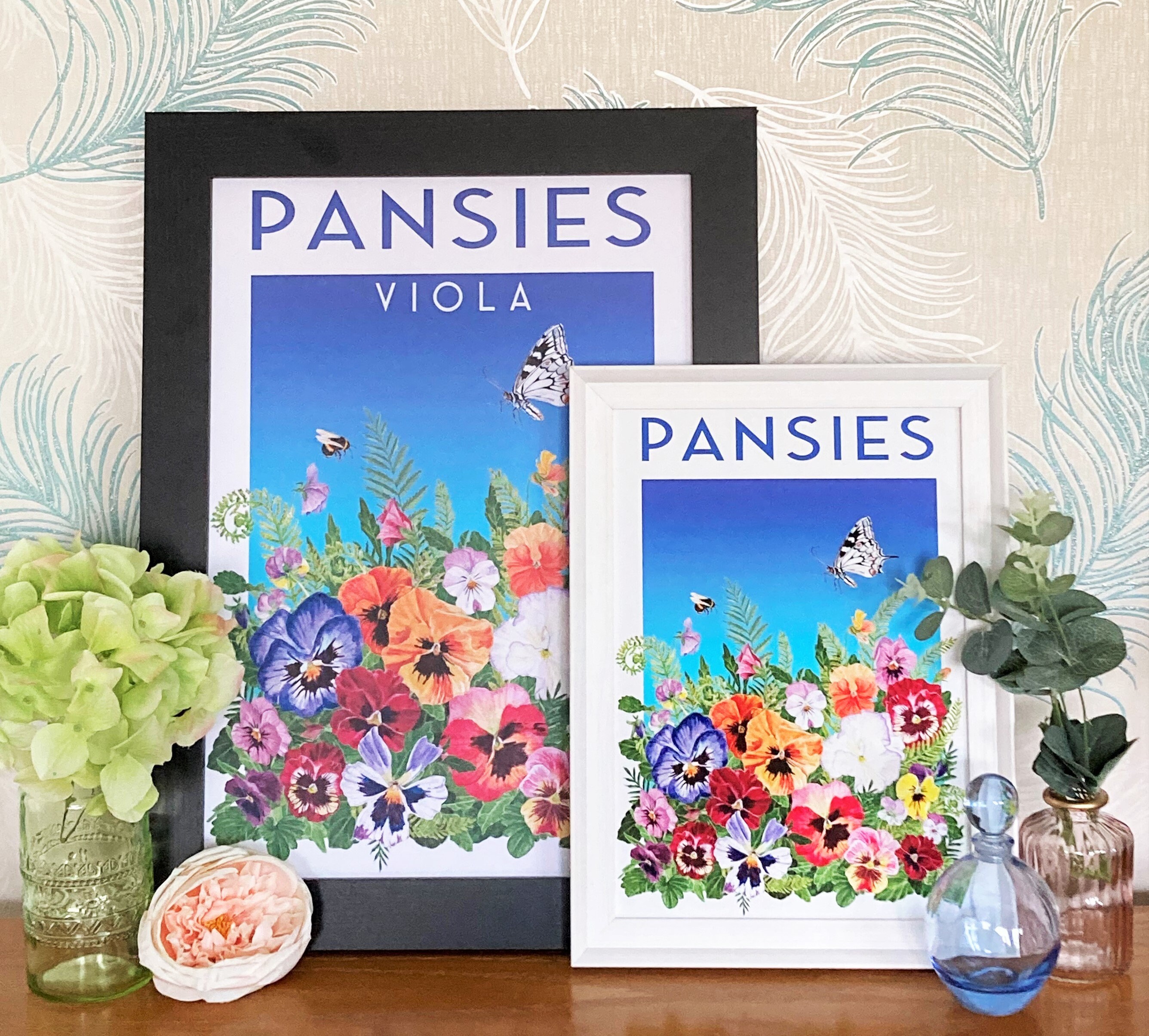 Watercolour Pansies Art Print | A5/ A4/ A3 | Pansy | Wall Art ...