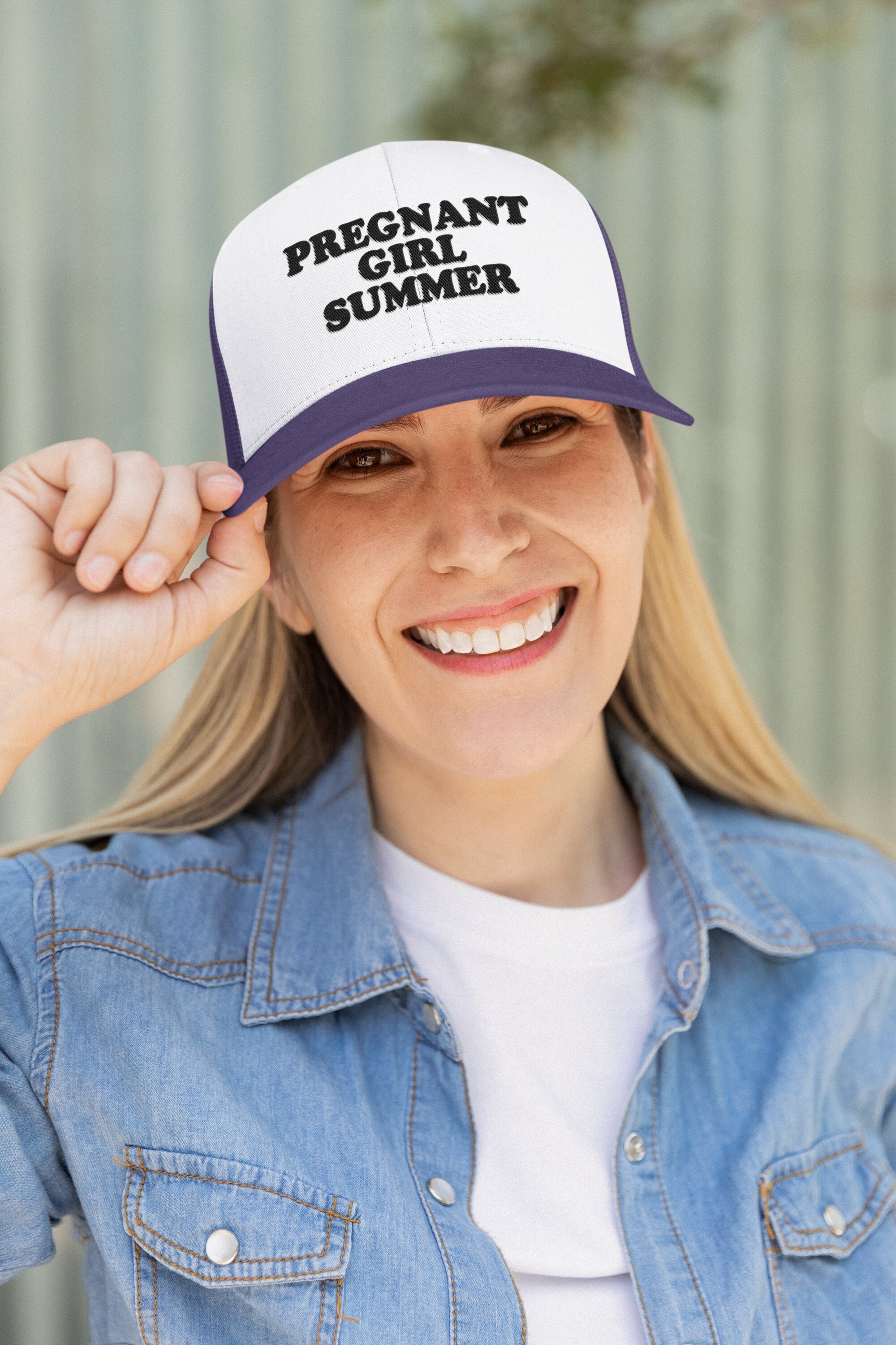 Pregnant Girl Summer Custom Trucker Hat Pregnancy Announcement Hat - Etsy