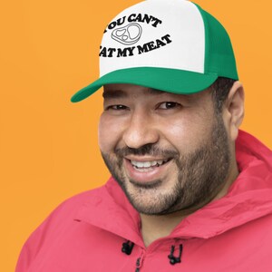 You Can't Beat My Meat Custom Trucker Hat | Meat Smoker Hat for Dad ...