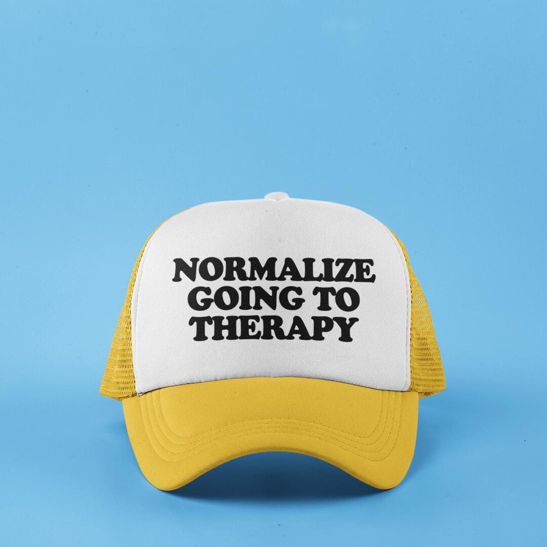 Normalize Going to Therapy Custom Trucker Hat | Mental Health Baseball Cap - Etsy