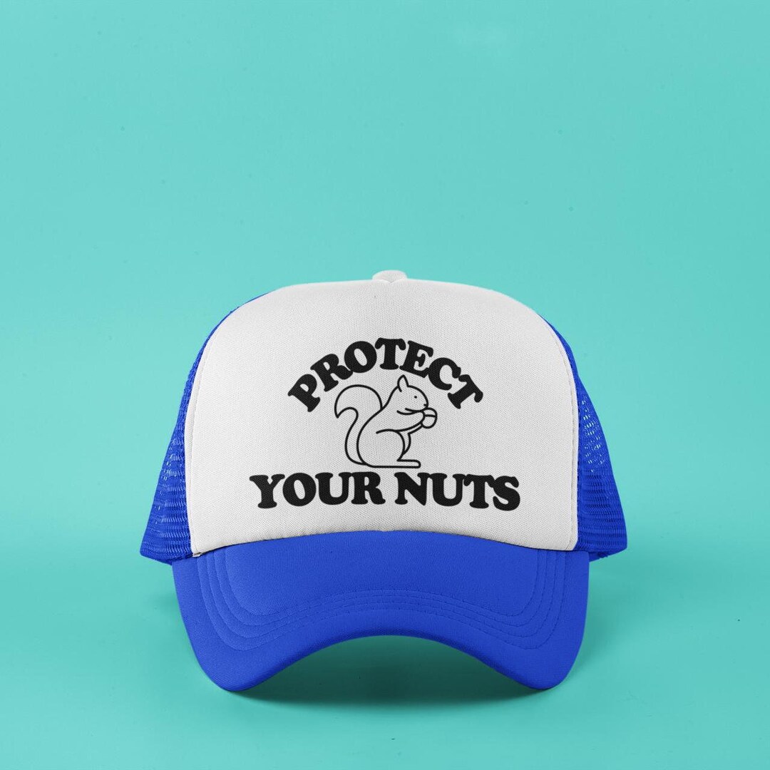 Protect Your Nuts Custom Trucker Hat | Funny Squirrel Baseball Cap - Etsy
