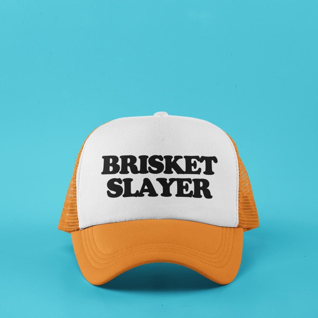 Brisket Slayer Custom Trucker Hat | Bbqing Baseball Cap | Gift for BBQ ...