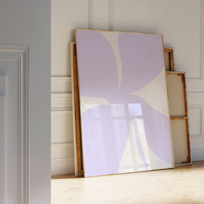 Lilac Abstract Art - Etsy