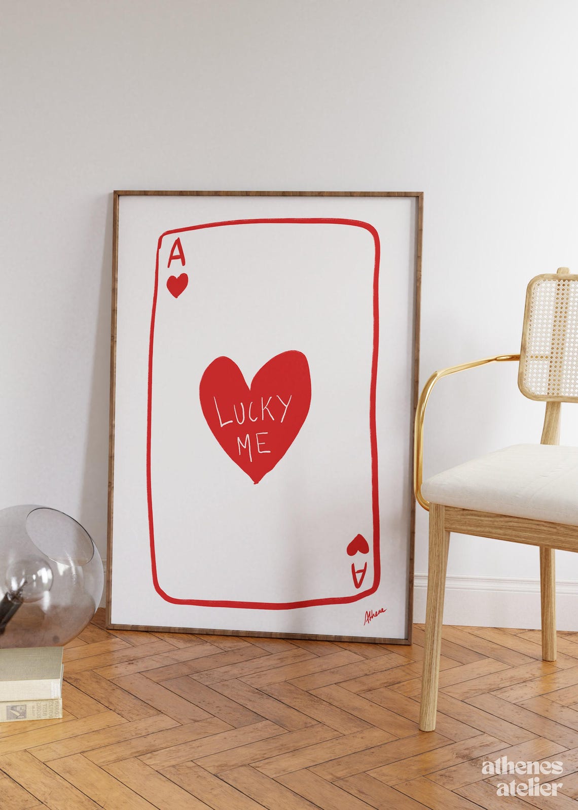 Lucky Me Playing Card Print | Trendy Apartment Decor, Lucky Girl ...
