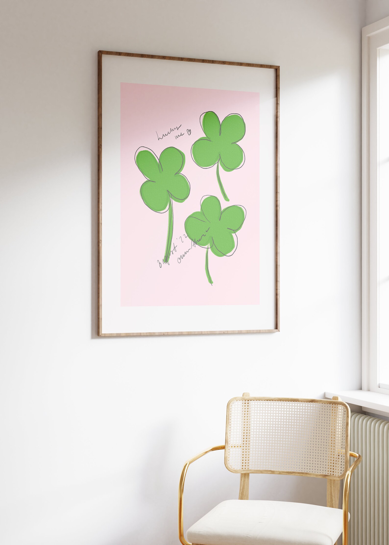 Four Leaf Clover Poster Lucky Poster Modern Chic Wall Art - Etsy