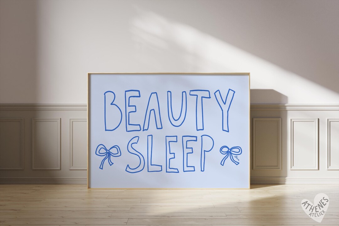 Beauty Sleep Print, Above Bed Horizontal Print, Danish Pastel Decor ...
