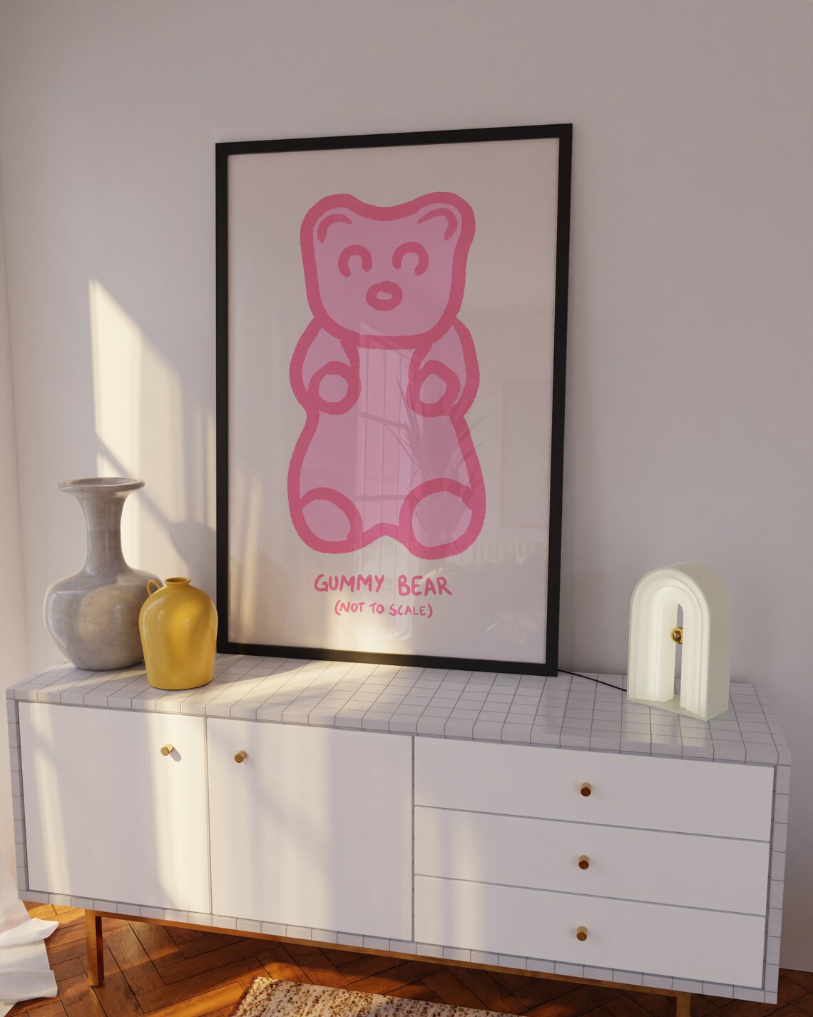 Gummy Bear Poster Pastel Wall Art Cute Candy Decor Pink - Etsy