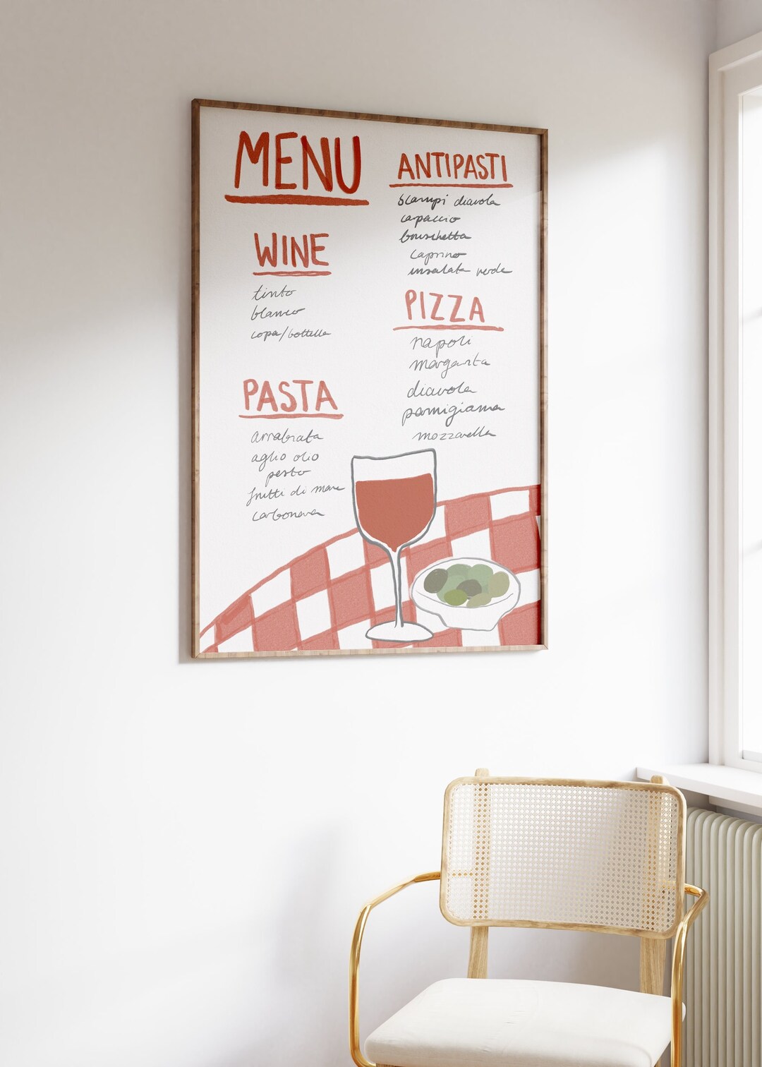 Italian Menu | Menu Poster, Pasta Poster, Pizza Poster, Aesthetic ...