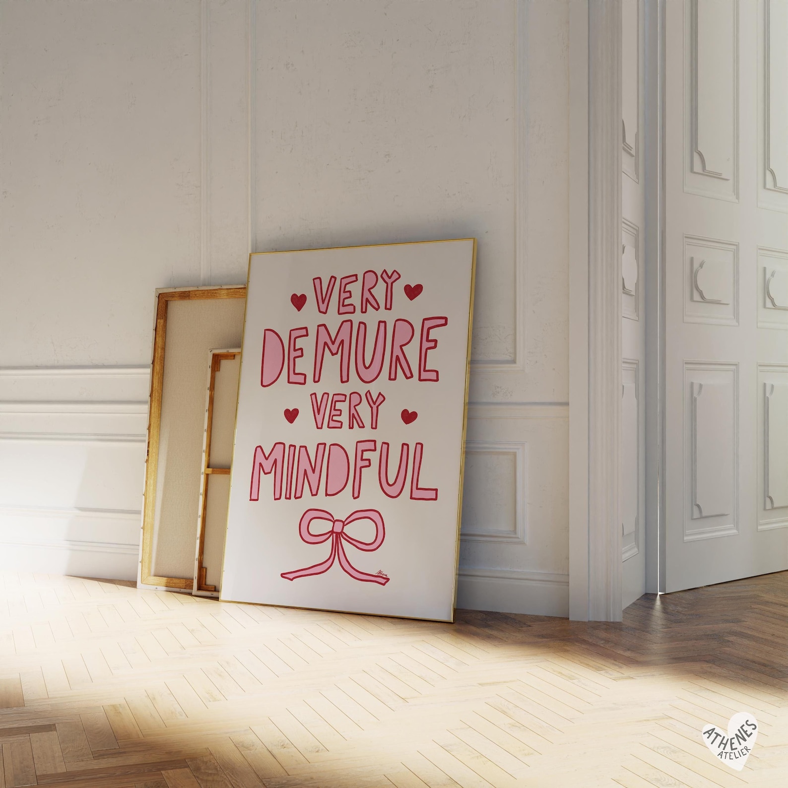 Very Demure Very Mindful Print, Light Pink Bedroom Art, Funny Gift for ...