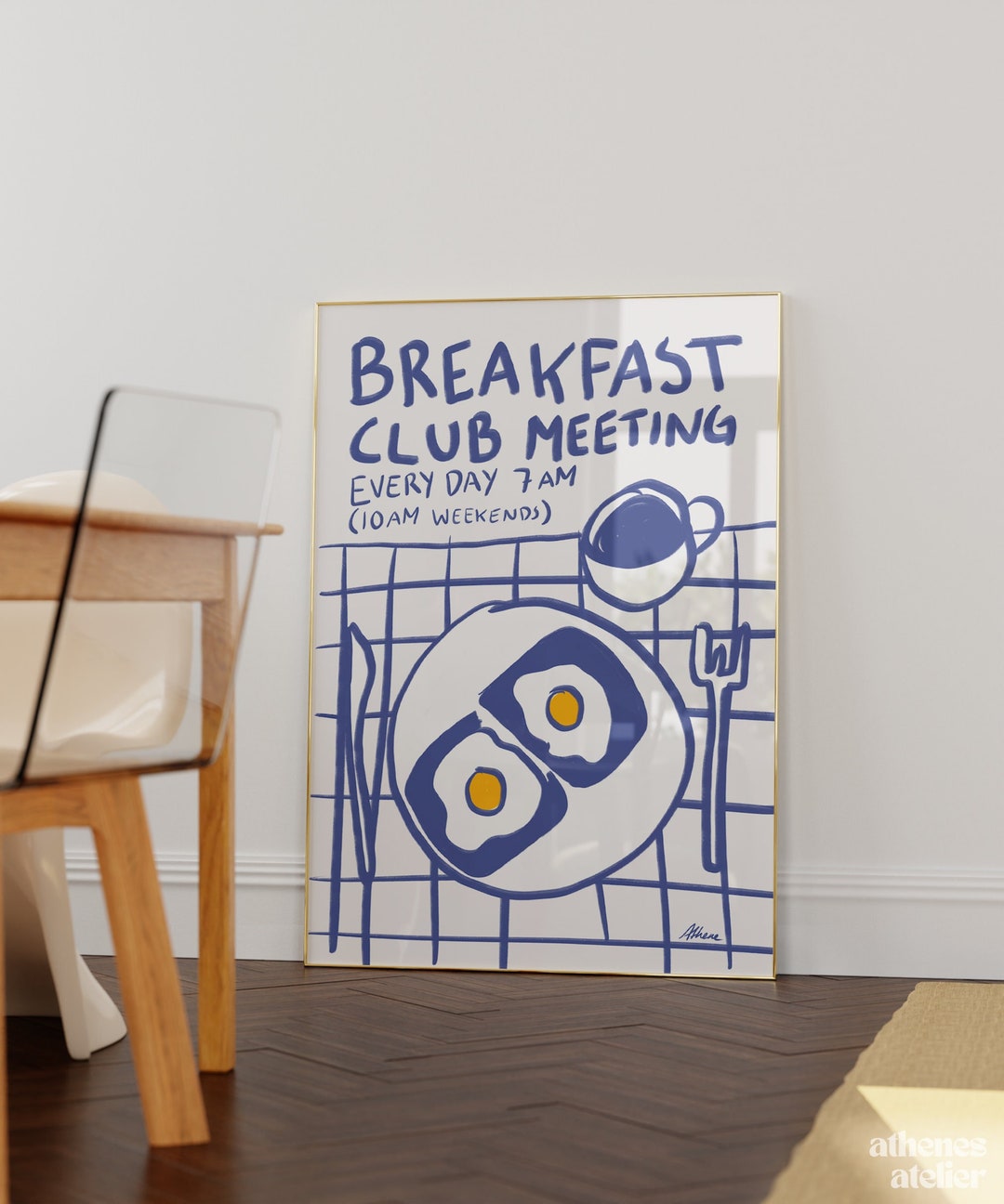 Breakfast Club | Trendy Breakfast Prints Modern Kitchen Art ...