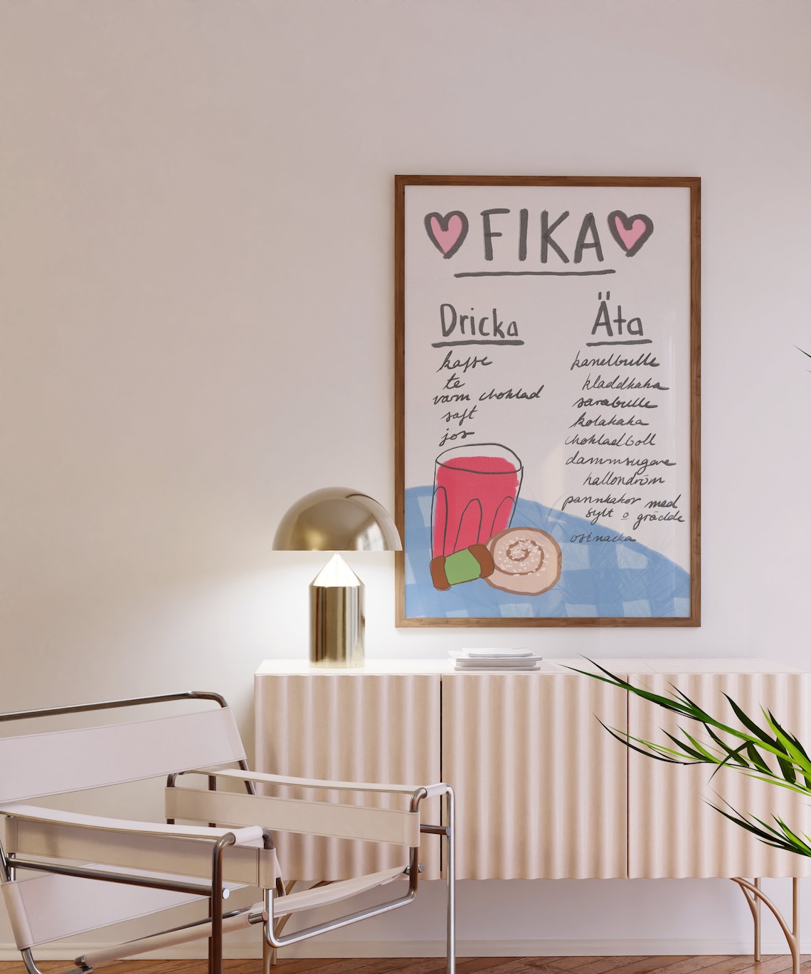 Swedish Fika Fika Menu Hand Drawn Print Pinterest - Etsy