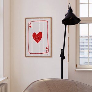 Lucky Me Playing Card Print | Trendy Apartment Decor, Lucky Girl ...